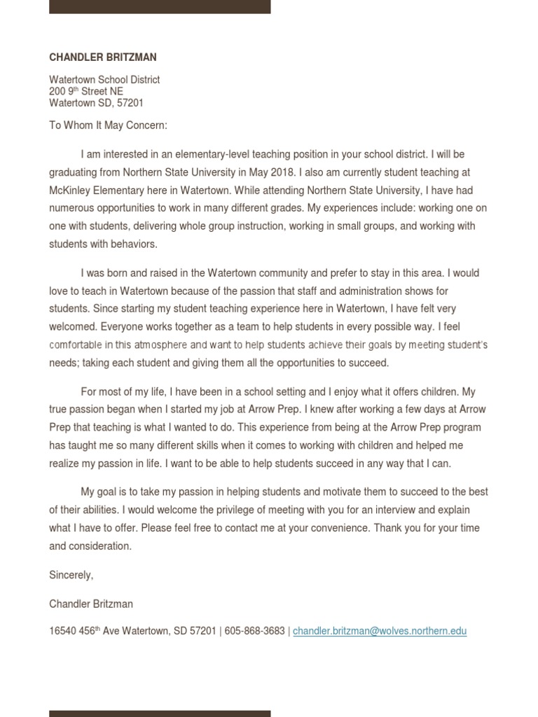 Final Cover Letter | PDF