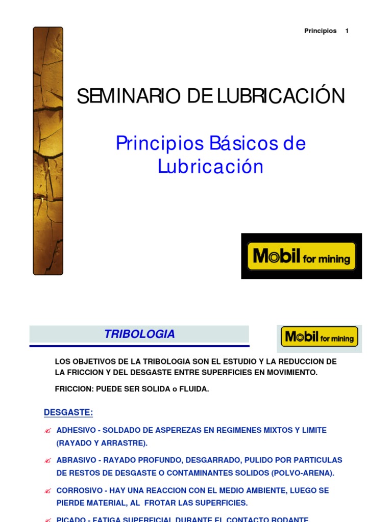 Principios Básicos de Lubricación | Ciencia de la superficie | Materia suave