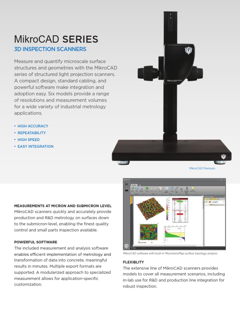 Brochure Mikrocad 3d Scanner | PDF | Image Scanner | Usb