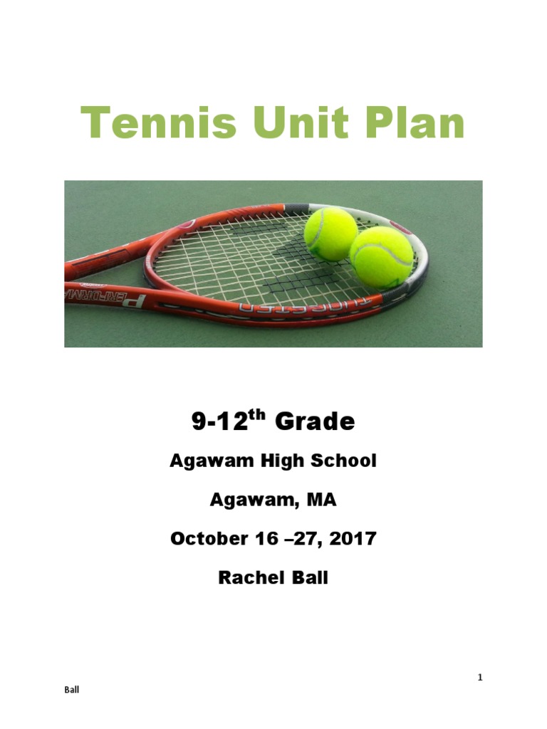 Tennis Unit Plan-3 | PDF | Teachers | Leisure