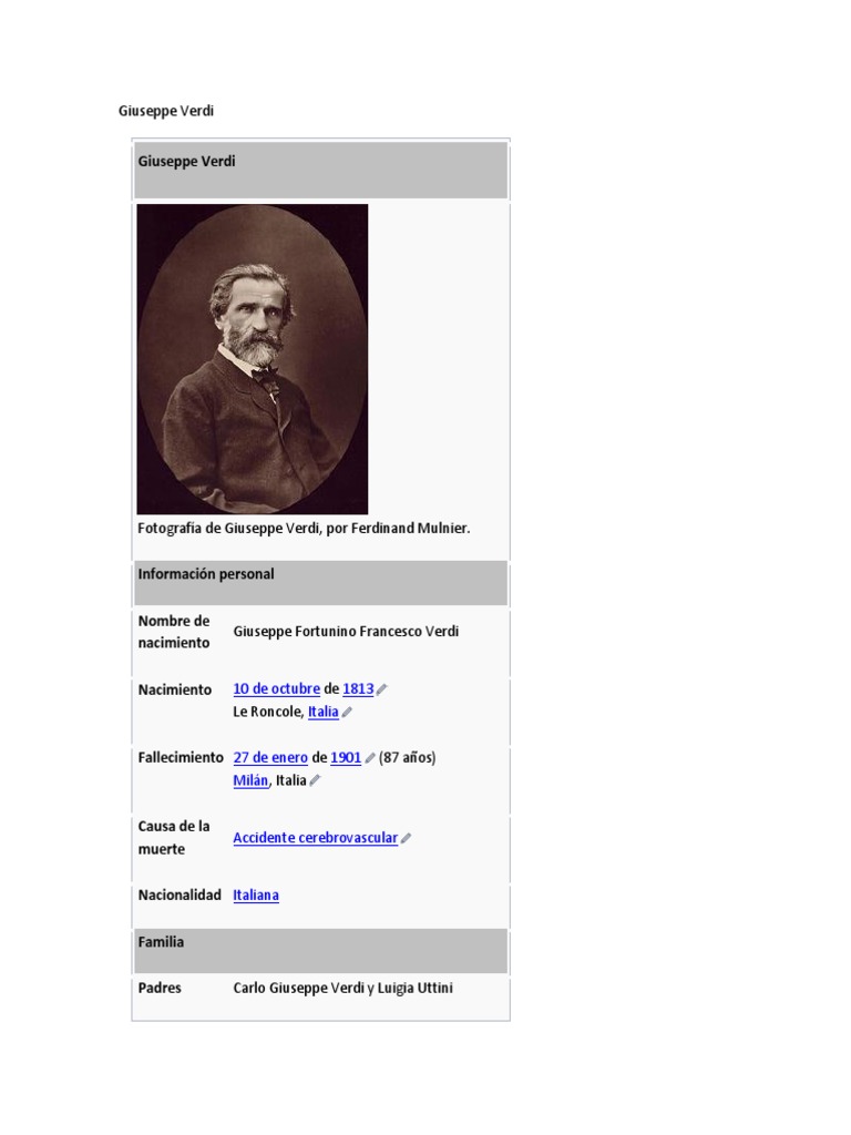 Giuseppe Verdi | PDF | Giuseppe Verdi | Ópera