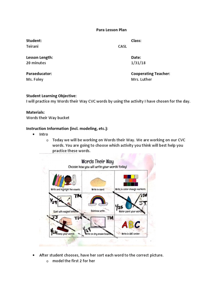 Foley Lesson Plan | PDF | Lesson Plan | Teaching