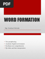 Word Formation List 1 | PDF | Verb | Adjective