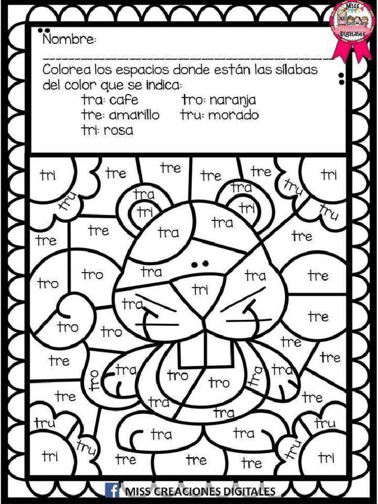 Colorea y Descubre El Dibujo Con Las Sílabas | PDF