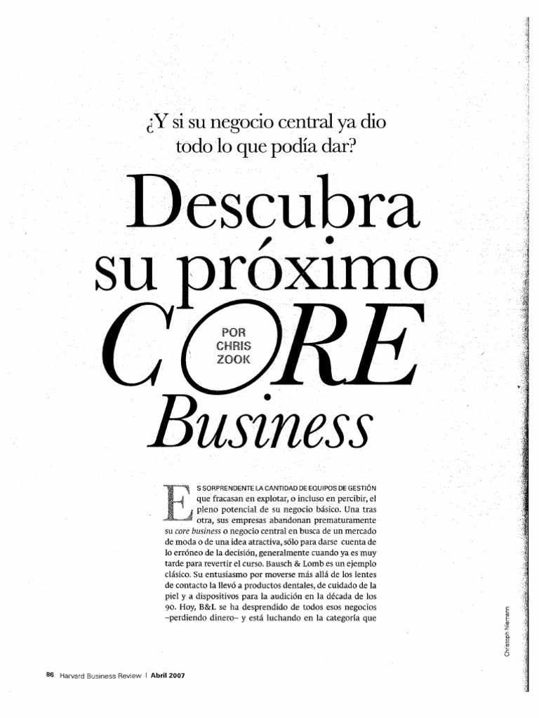 Redefiniendo el Core Business Empresarial | PDF
