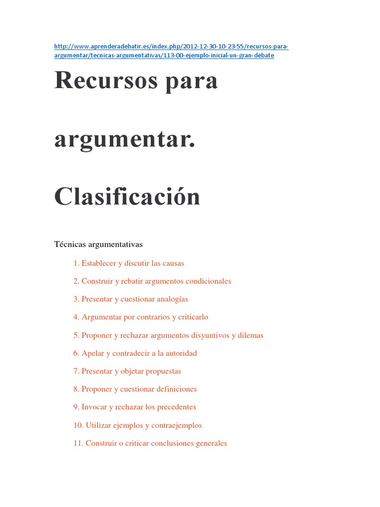 Técnicas para Refutar Argumentos en Debates | PDF | Falacia | Prueba ...