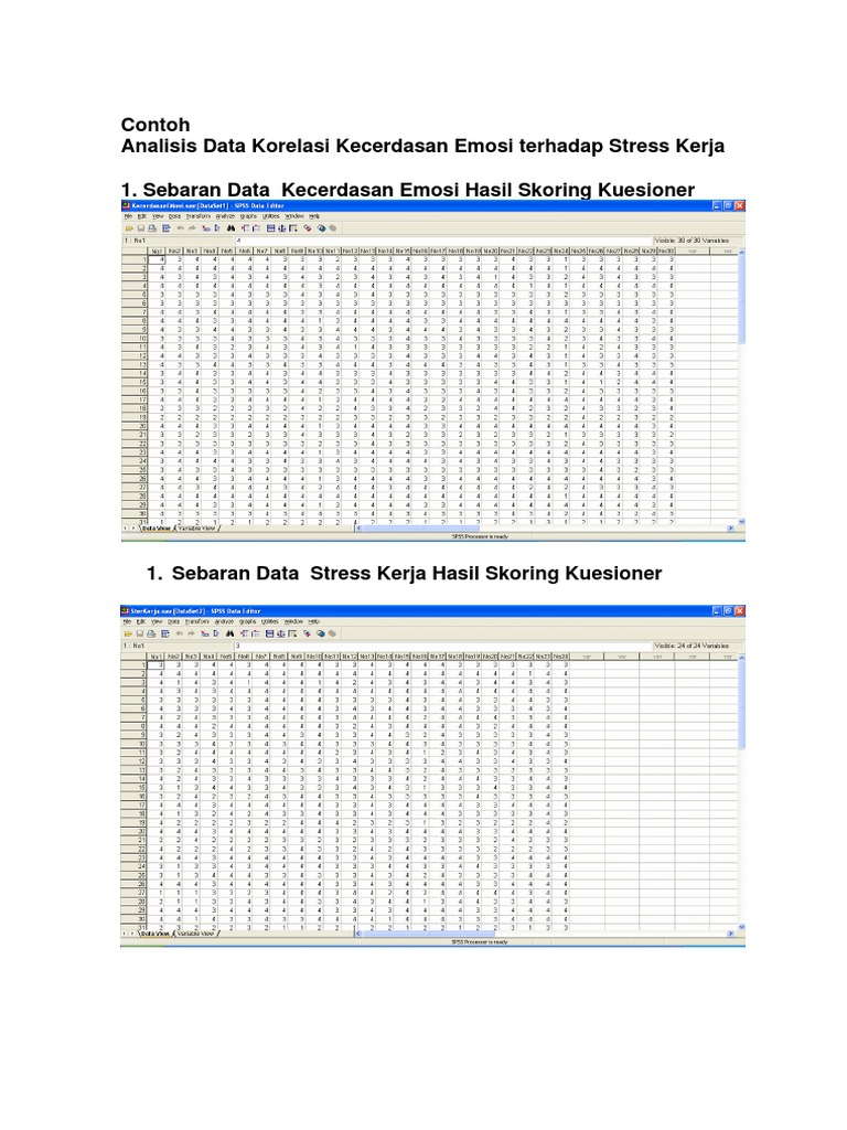 Contoh Hasil Perhitungan Dan Analisis Spss | PDF