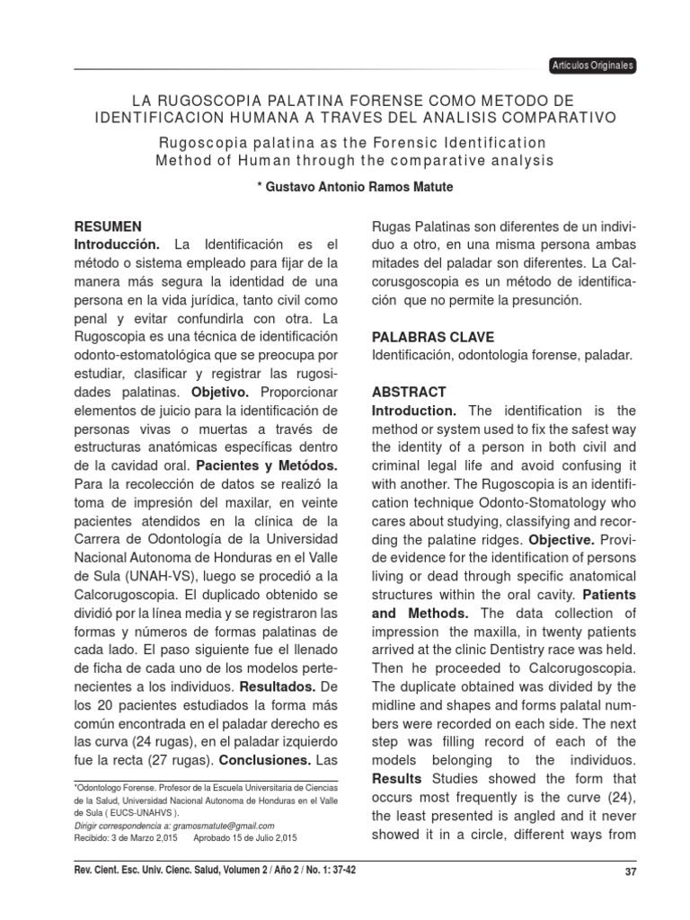 Rugos | PDF | Huella dactilar | Science