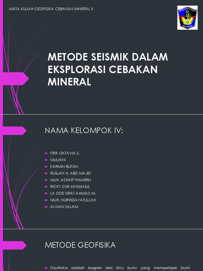 Metode Seismik untuk Eksplorasi Mineral | PDF