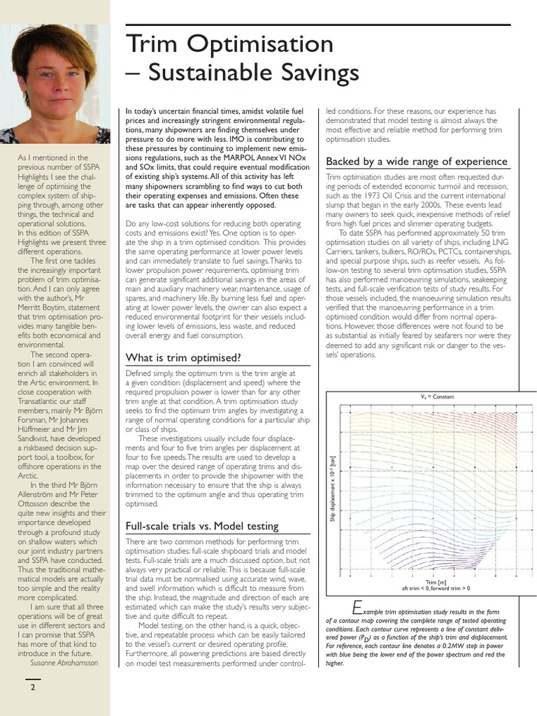 09-Hl47 Trim Optimisation - Sustainable Savings | PDF | Ships | Oil Tanker