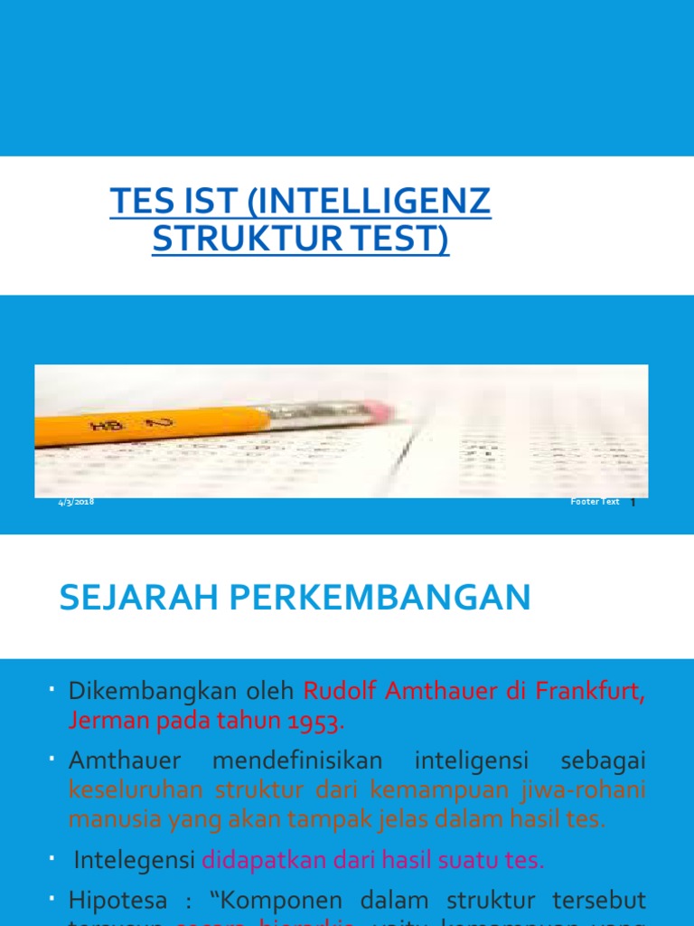 Tes IST (Intelligenz Struktur Test) | PDF