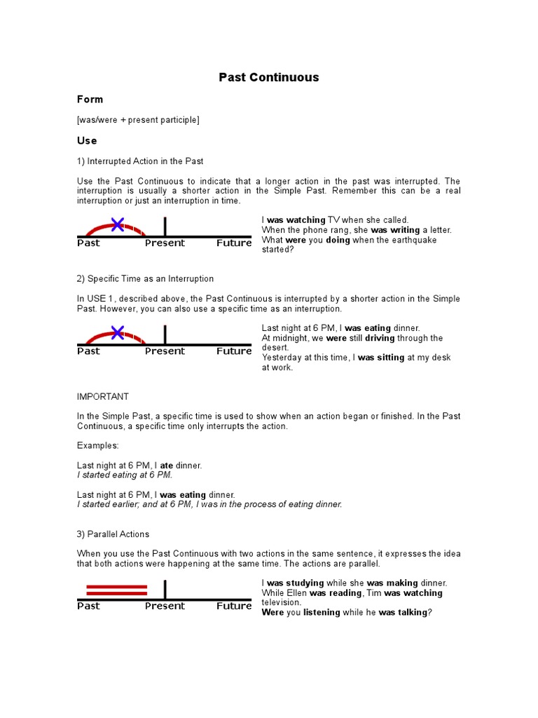 Past Continuous: I Started Eating at 6 PM | PDF | Morphology | Languages