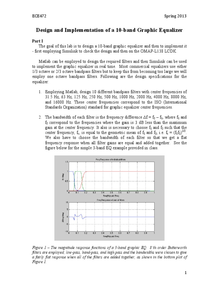 10 Band Eq Design | PDF | Equalization (Audio) | Bandwidth (Signal Processing)
