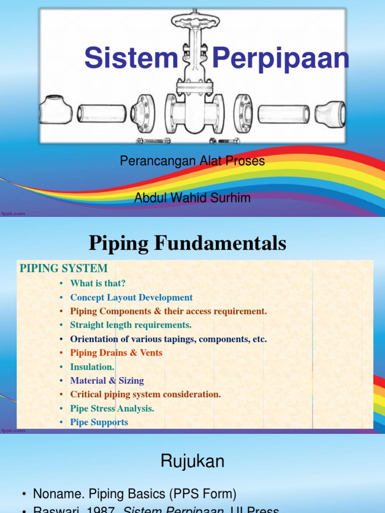 Dasar Dasar Sistem Perpipaan Pdf Thermal Insulation Pipe Fluid