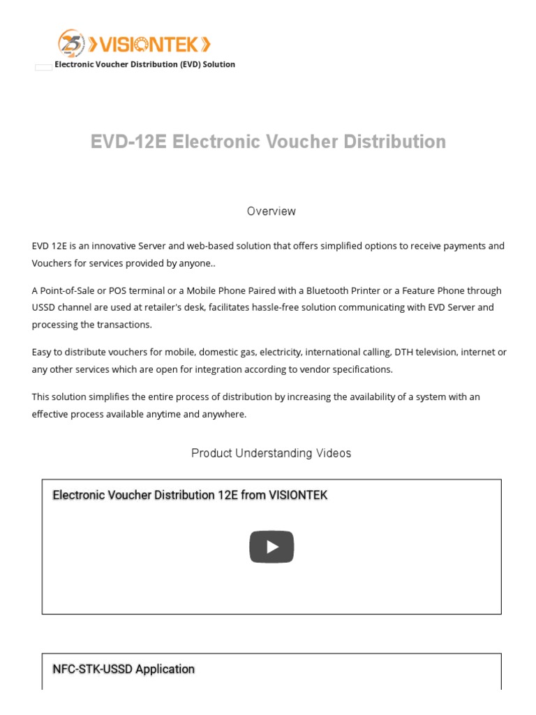 Electronic Voucher Distribution | Point Of Sale | Voucher