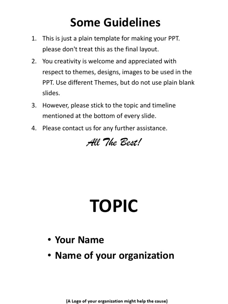 Some Guidelines: All The Best! | PDF