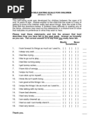 SCARED Form Scoring | PDF | Anxiety Disorder | Mental Disorder