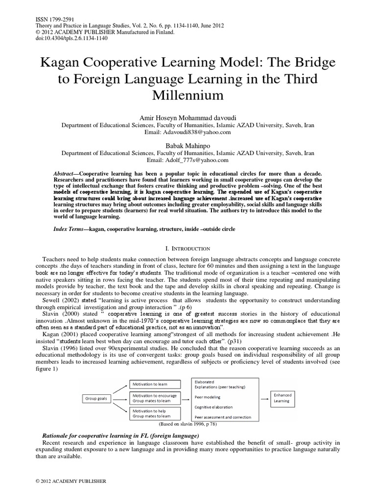 Kagan Cooperative Learning Model | PDF | Memory | Second Language