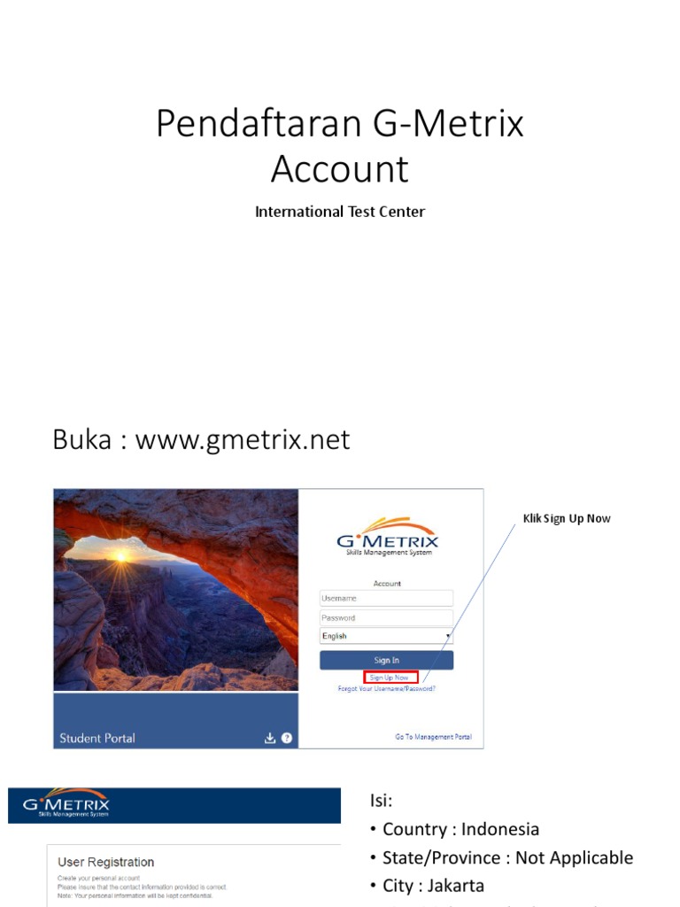 How To Register Gmetrix | PDF