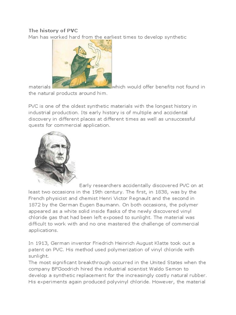 PVC History | PDF | Polyvinyl Chloride | Amorphous Solid