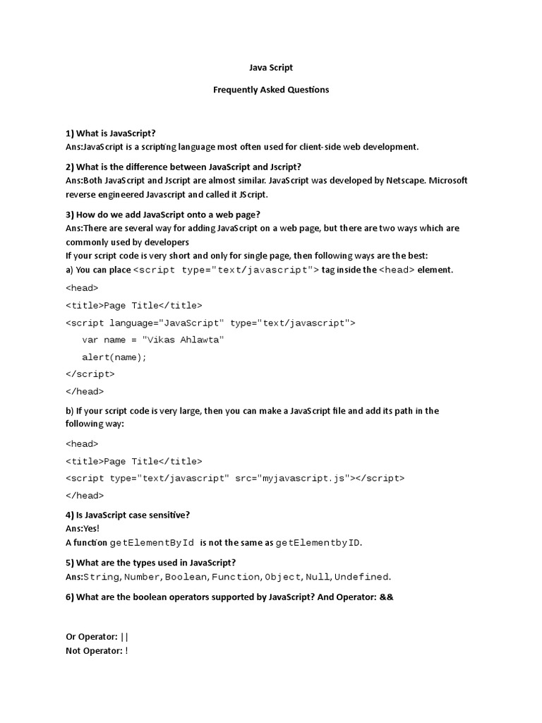 Page Title Var Name "Vikas Ahlawta" Alert (Name) | PDF | Java Script ...