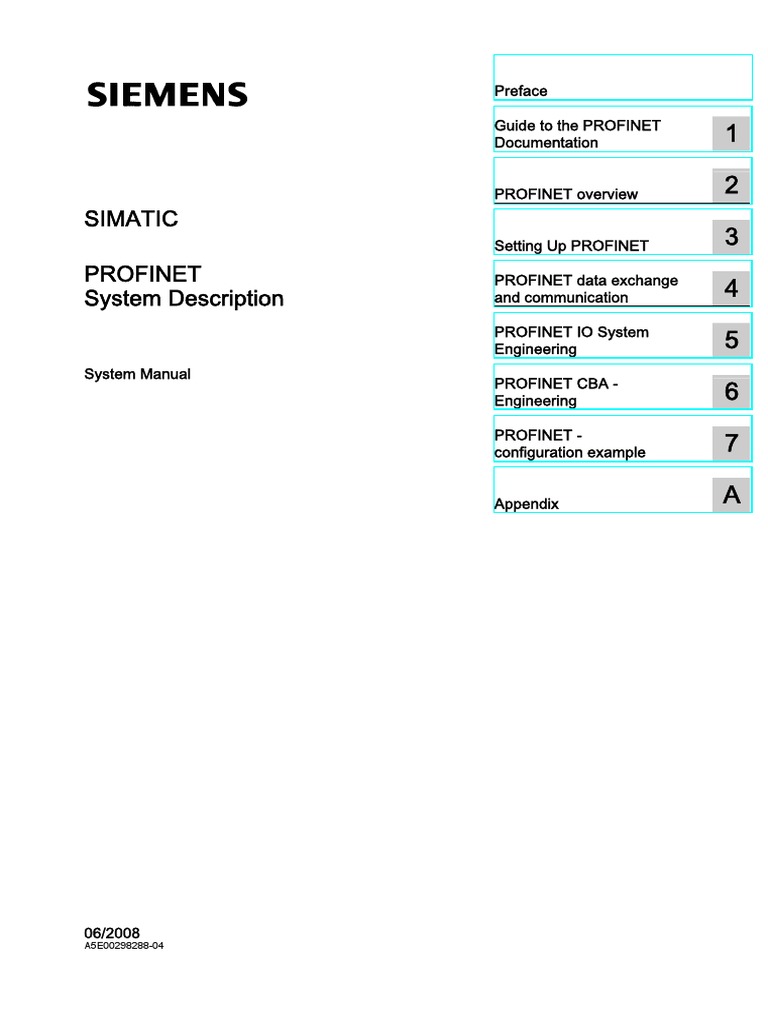 SIMATIC PROFINET System Description PDF | Download Free PDF | Computer ...