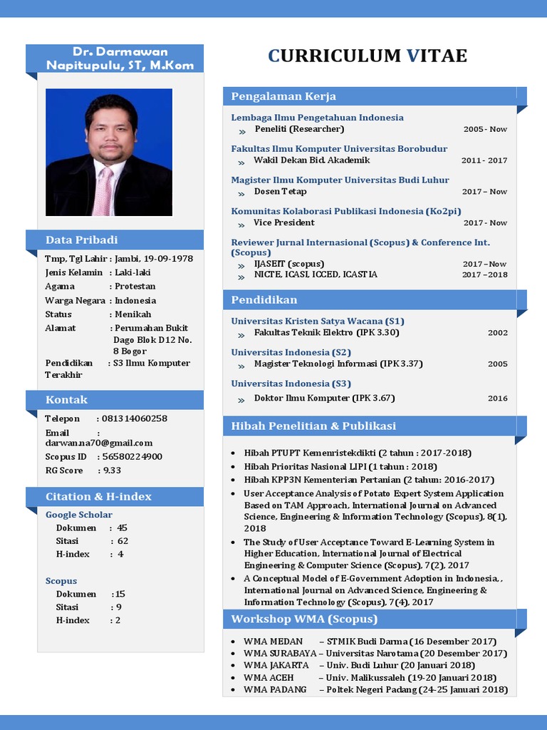 CV Darmawan Napitupulu 2018 | PDF