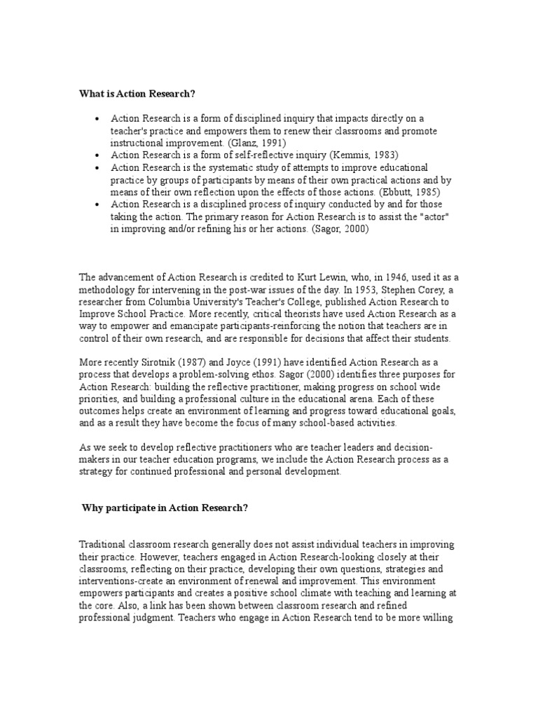 Understanding Action Research in Education | PDF | Action Research ...