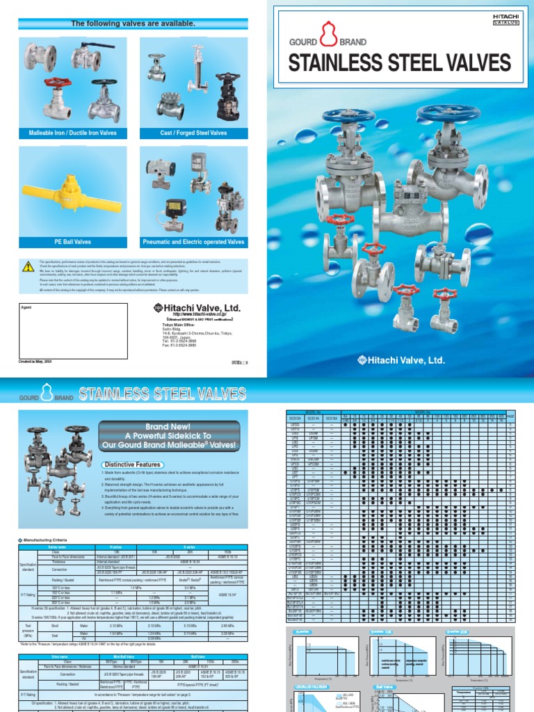 Hitachi Stainless Steel Valve PDF | PDF | Kerosene | Petroleum
