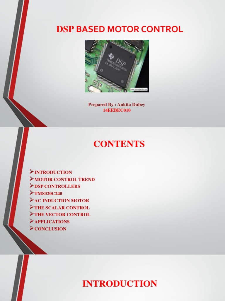 DSP Based Motor Control | PDF | Digital Signal Processor | Digital Signal Processing