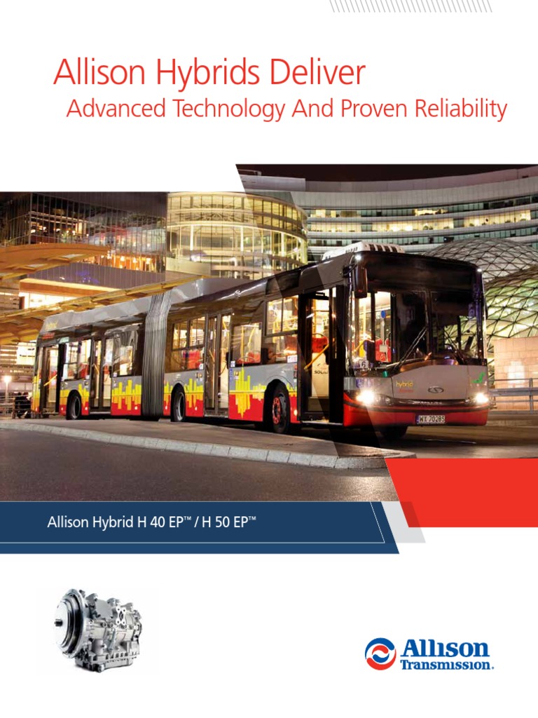 ALLISON Hybrid Bus Brochure | PDF | Hybrid Vehicle | Brake