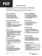 Back Pain Function Scale (BPFS) of Stratford Et Al | PDF