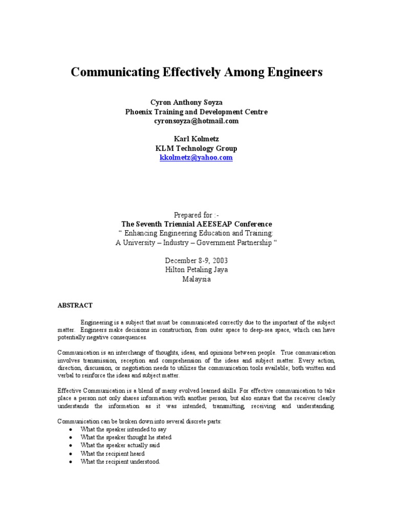 Communicating Engineerin Effectively Final | PDF | Attitude (Psychology ...