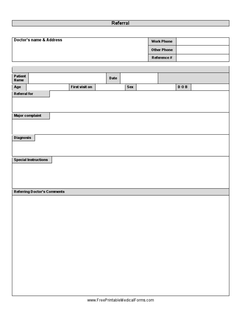 Doctor Referral Form PDF | PDF