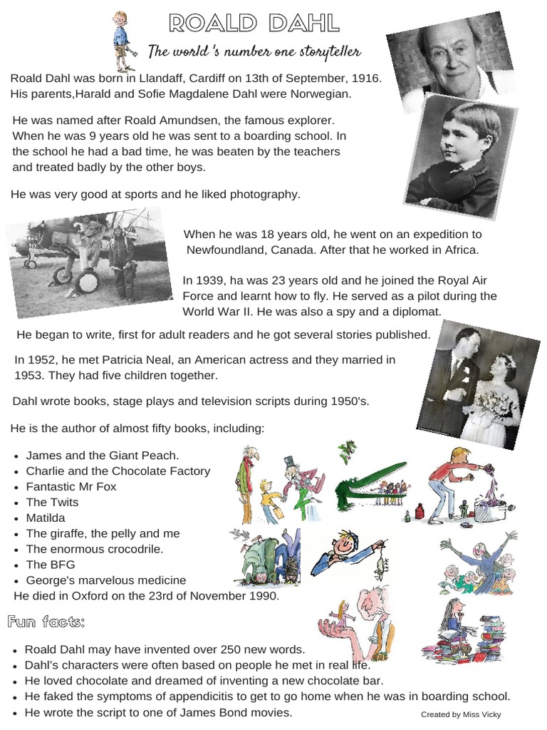 Roald Dahl: A Brief Biography | PDF | History | Classics
