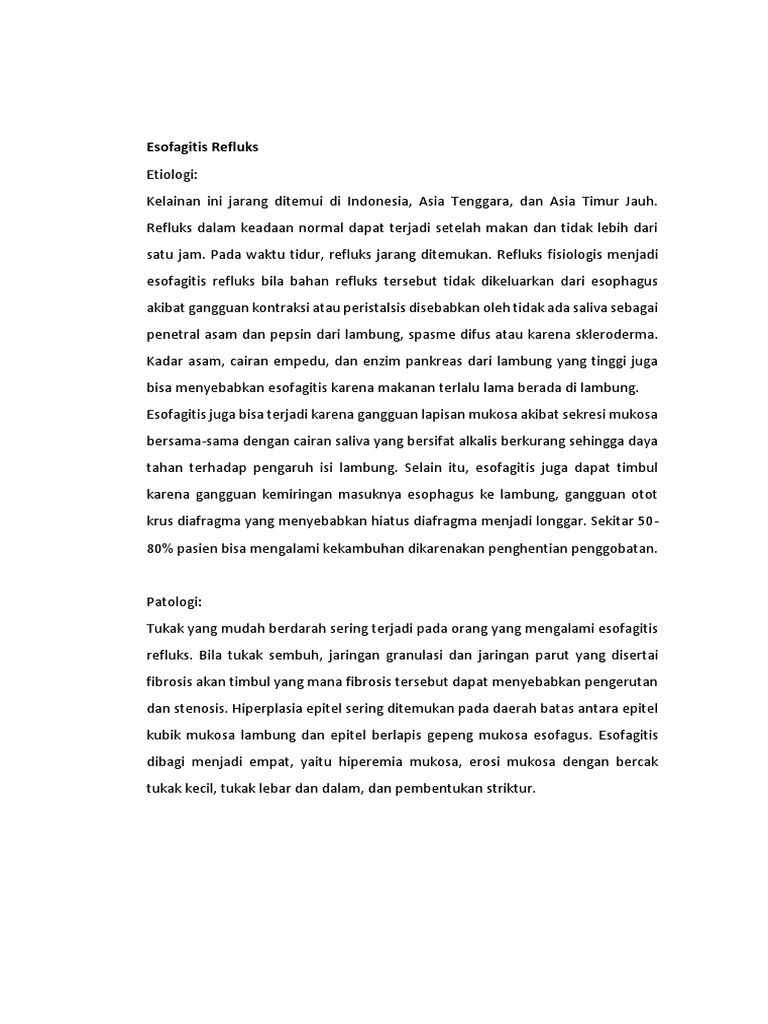 Esofagitis Refluks | PDF