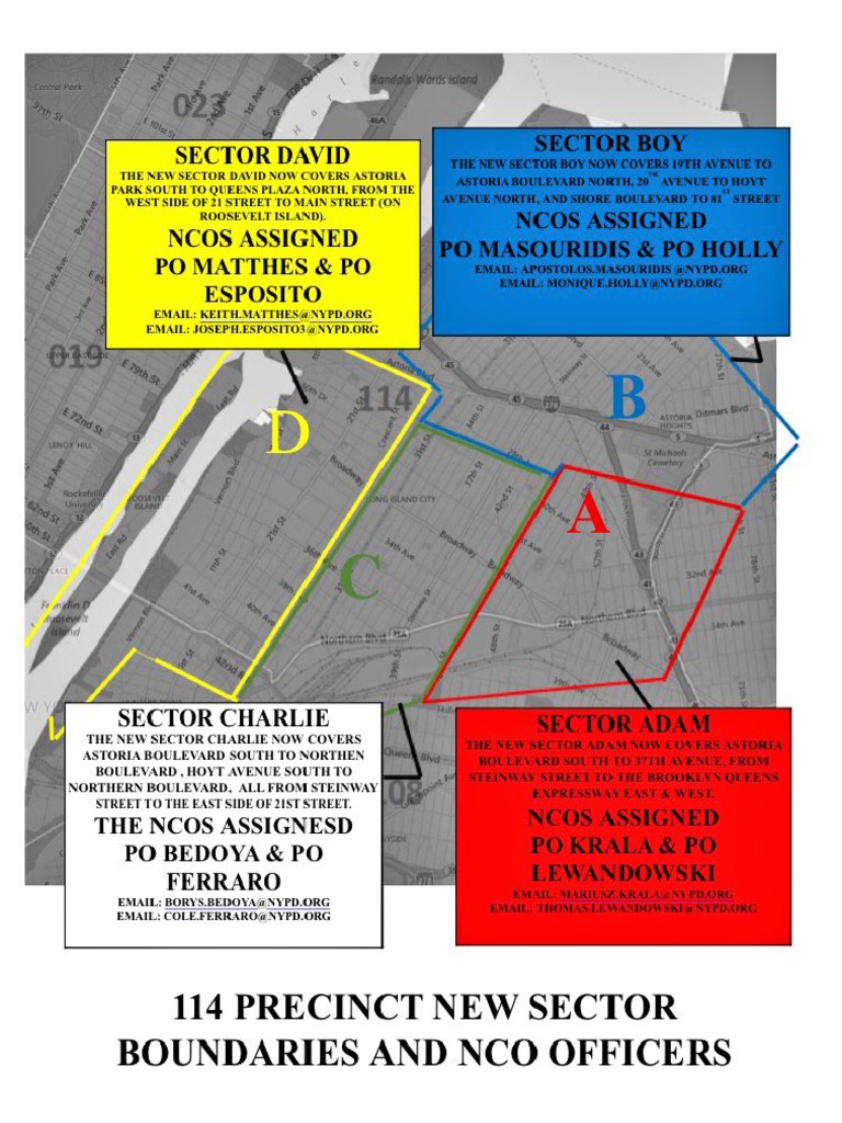 NYPD 114 PCT Sector Maps | PDF