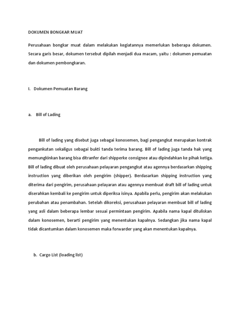 Dokumen Bongkar | PDF | Bisnis | Hukum