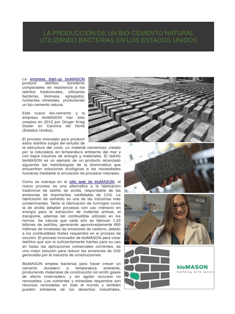 BioMason ESP | PDF | Ladrillo | Cemento