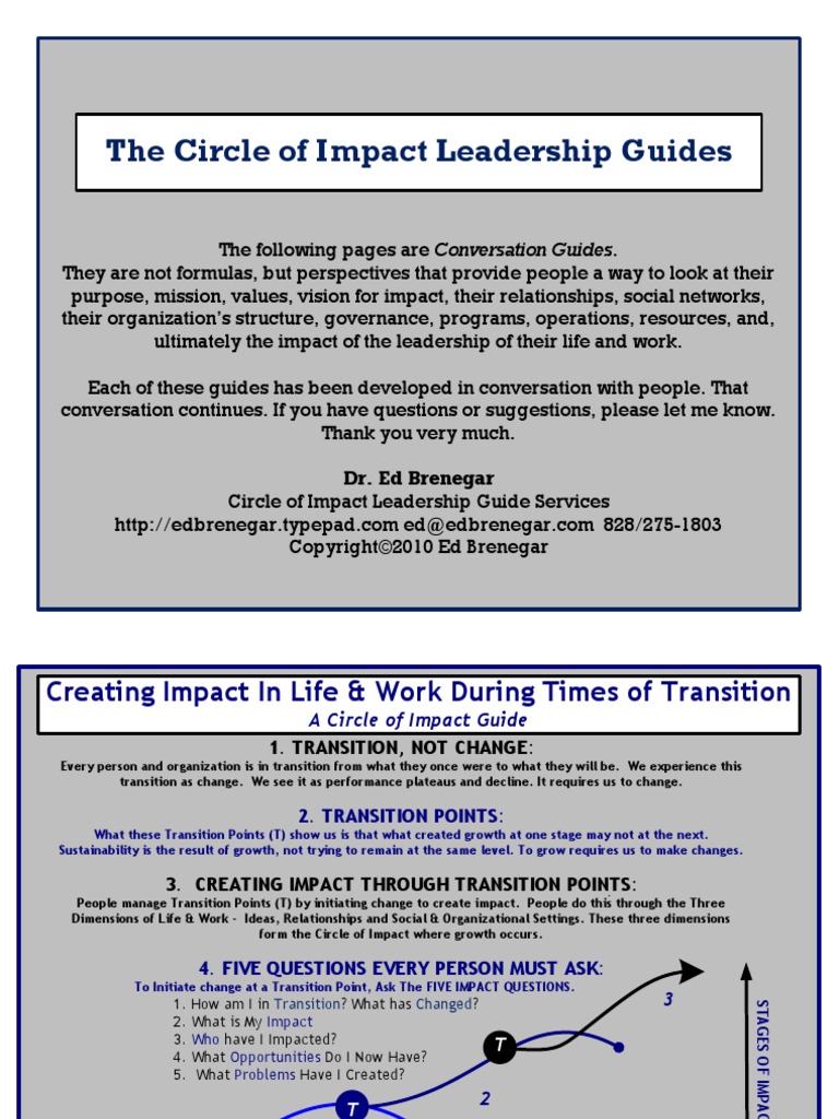 Circle of Impact Conversation Guides | PDF | Organizational Structure ...