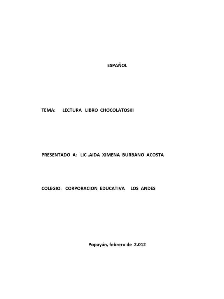 Chocolat Oski | PDF | Perros | Narración