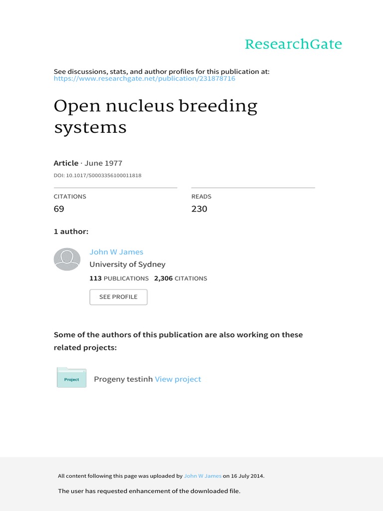 Open Nucleus Breeding Systems | PDF | Sheep | Multistage Rocket