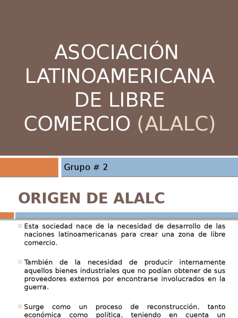 Asociación Latinoamericana de Libre Comercio (Alalc) | América Latina ...