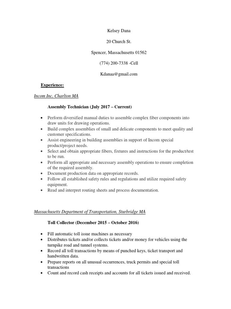 Resume KD | PDF | Toll Road | Manufacturing And Engineering