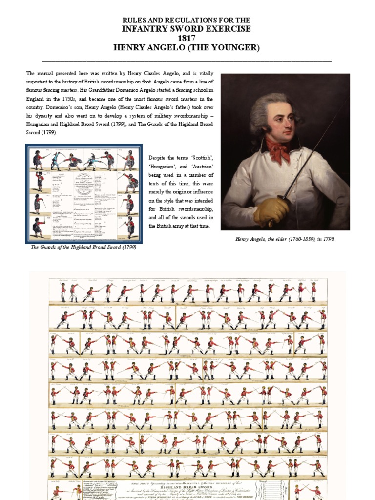 Infantry Sword Exercise Angelo 1817 | PDF | Sword | Swordsmanship