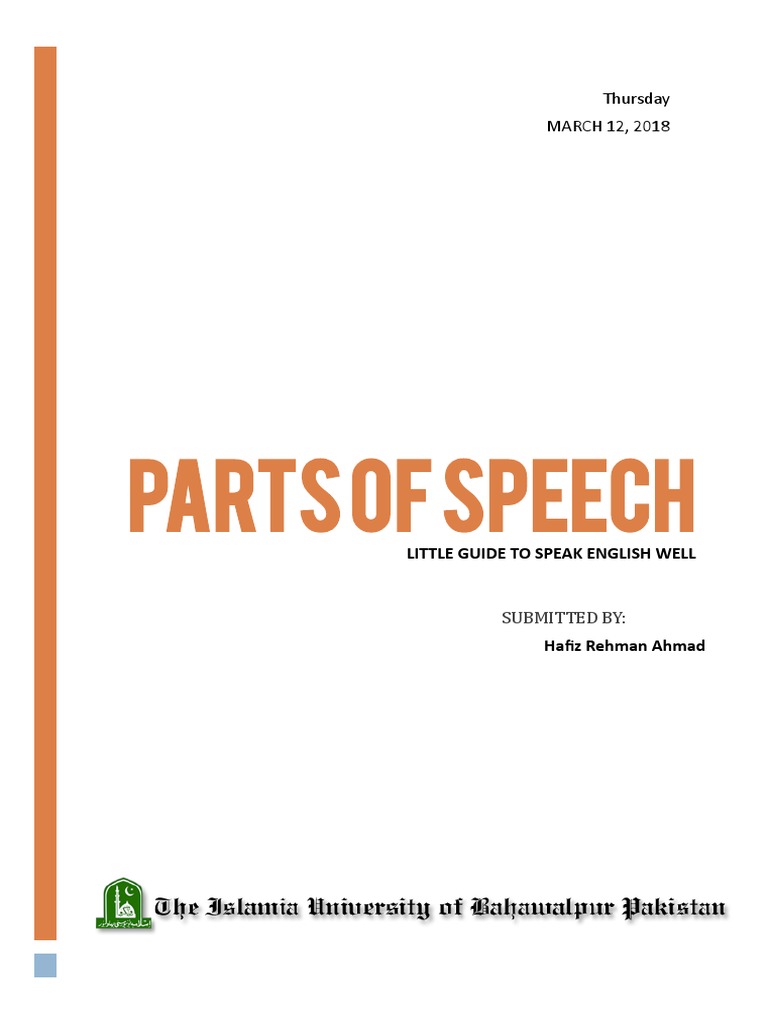 Assignment: Parts of Speech | PDF | Pronoun | Adverb