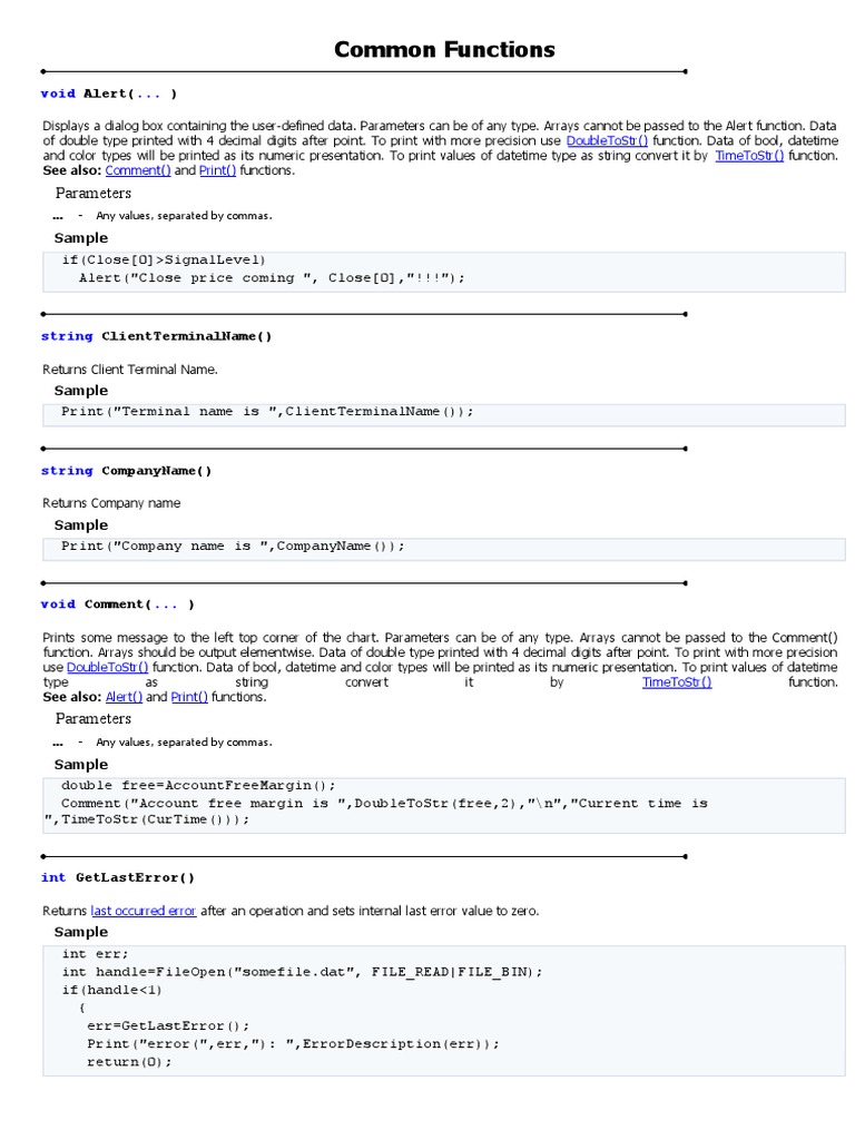 Code Mql Pdf Parameter Computer Programming Data Type