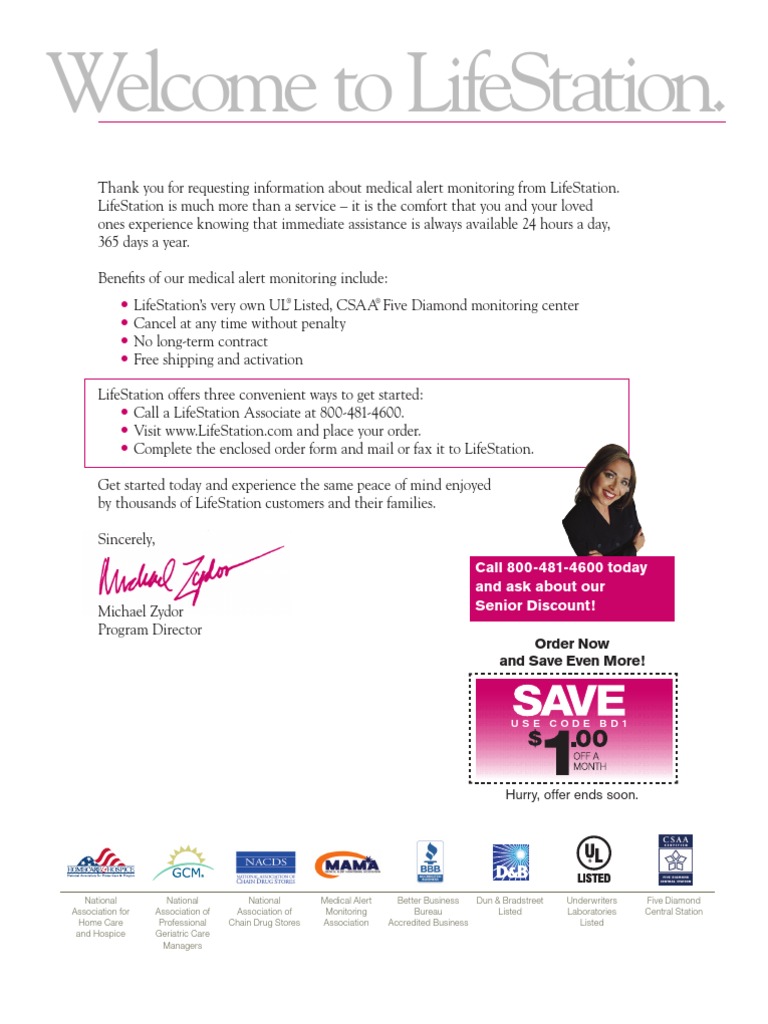 Life Station Medical Alert Brochure | PDF | Credit Card | Cheque