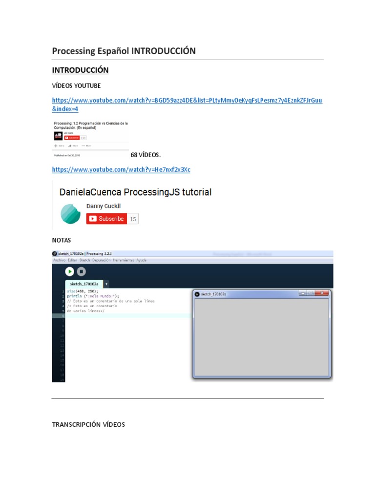 1-INTRODUCCIÓN Processing Español | PDF | Java (lenguaje de ...
