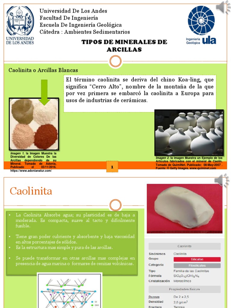 Arcilla Caolinita | PDF | Minerales | Arcilla